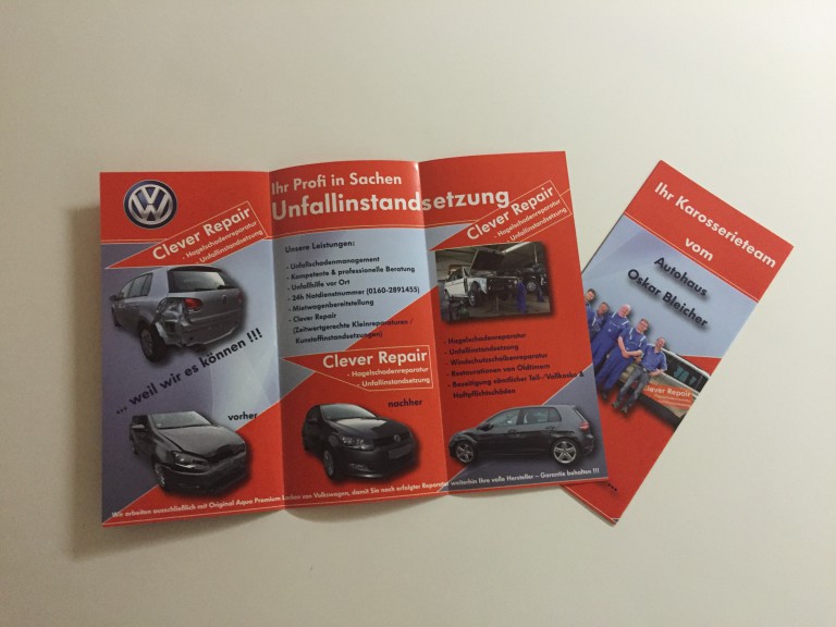 Folder Gestaltung VW AH Oskar Bleicher Friedrichshafen - Werbezeit DIE ...